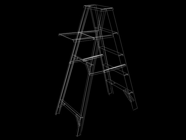 ladder climbing 3d model