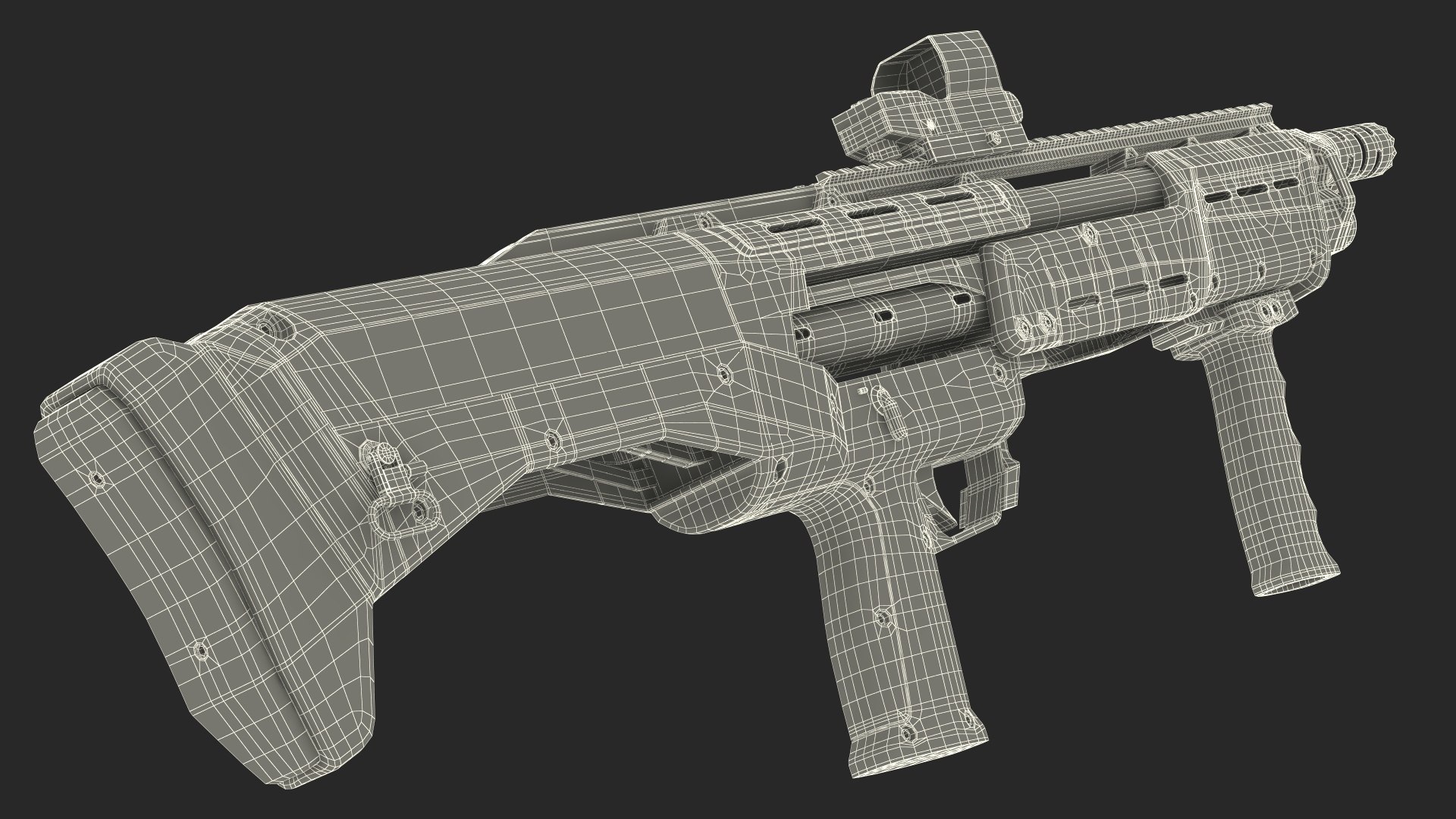 Flat Dark Earth MFG 12 Gauge Pump Rigged For Maya 3D Model - TurboSquid 2095543