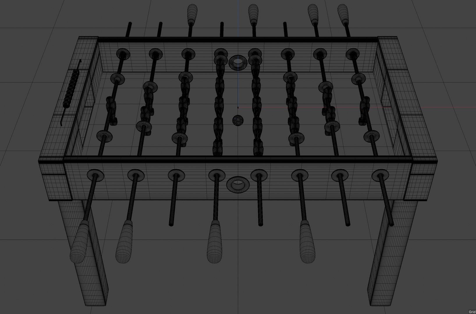3D Foosball Table Model - TurboSquid 1562129