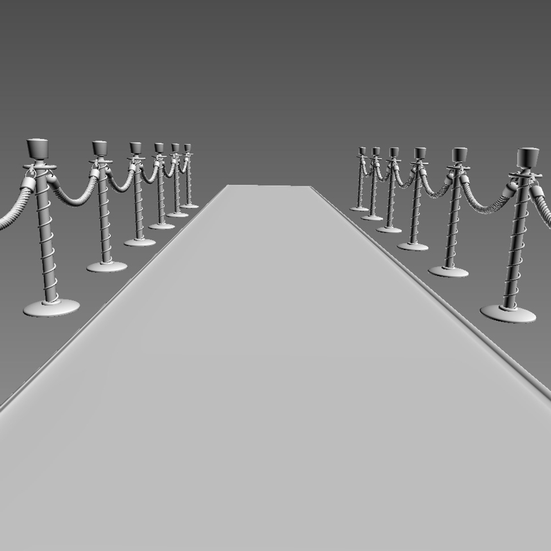 3d red carpet velvet rope