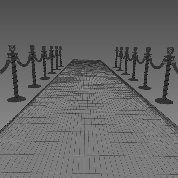 3d red carpet velvet rope