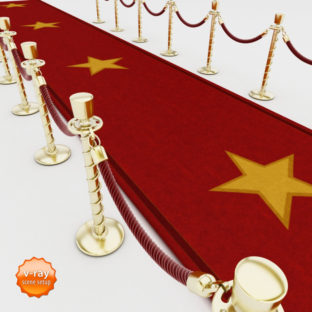3d red carpet velvet rope