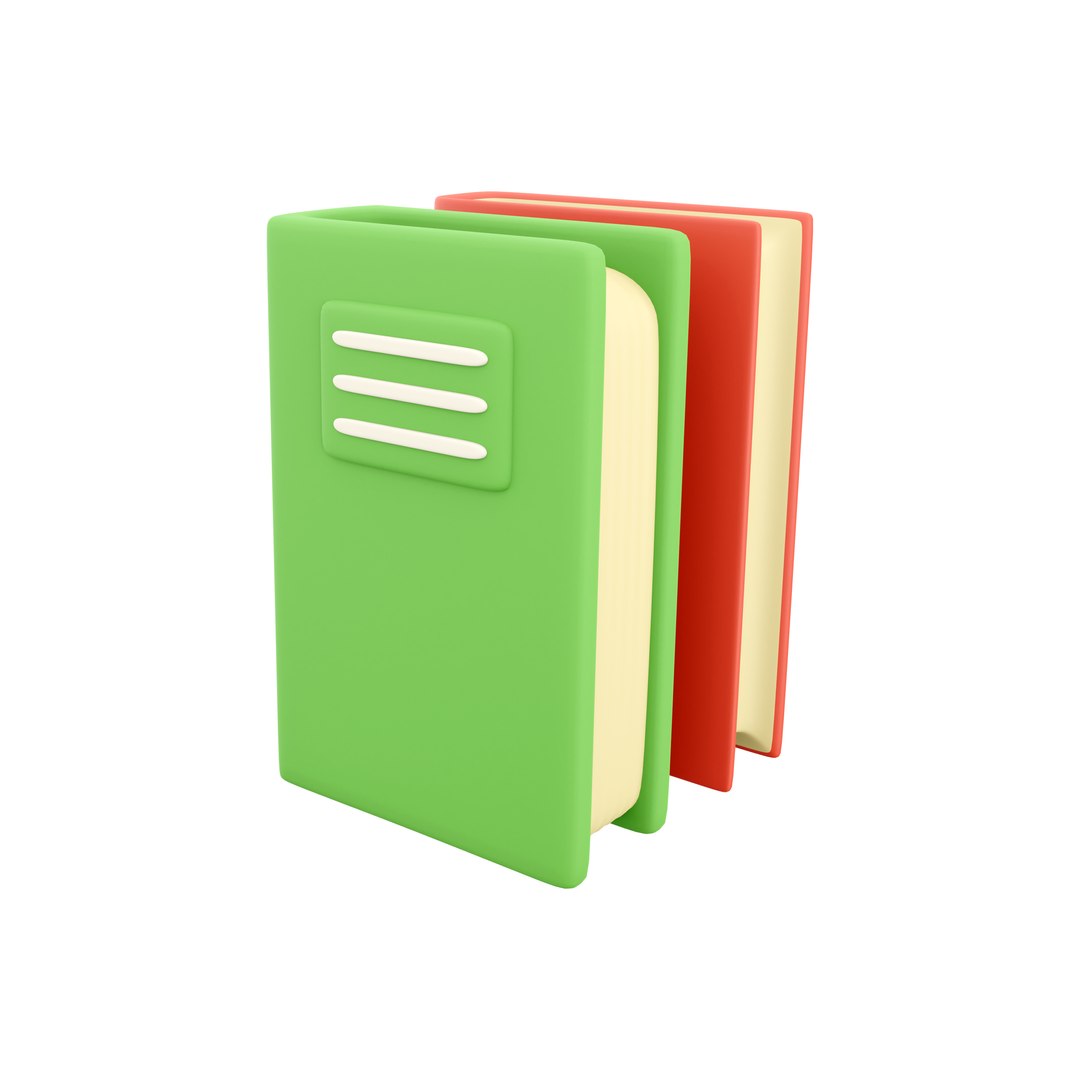 3D Two Books - TurboSquid 2013804