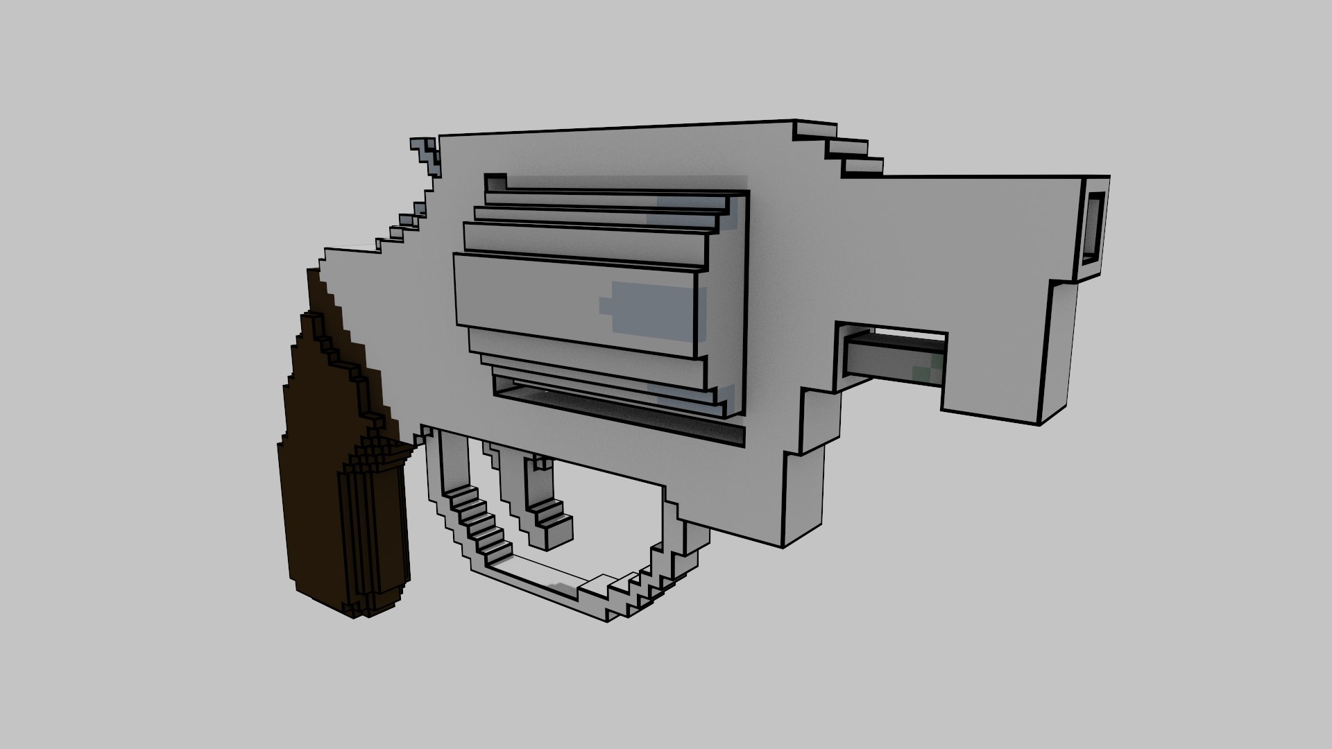 Voxel snub-nosed 38 revolver 3D model - TurboSquid 2055606