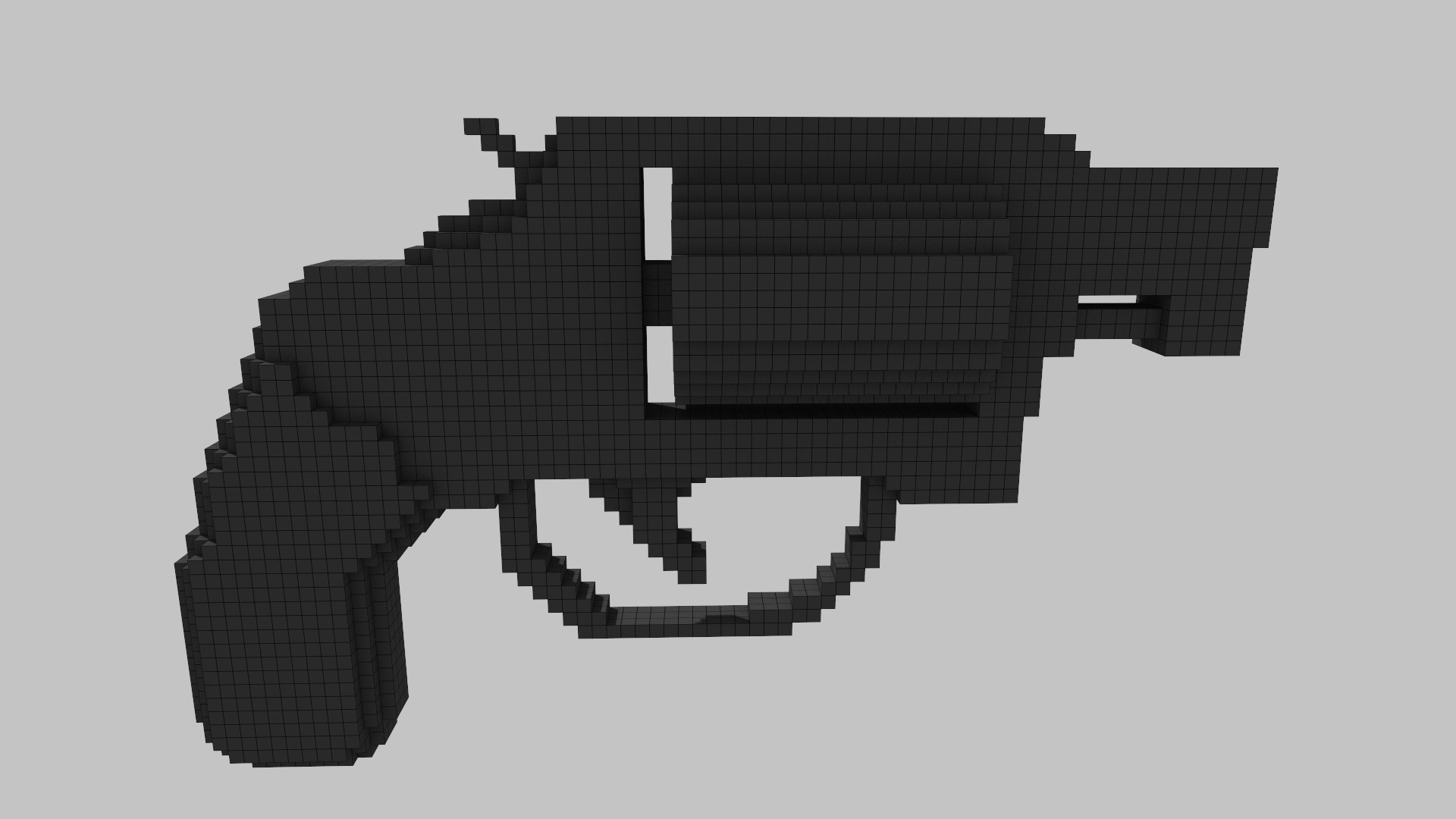 Voxel Snub-nosed 38 Revolver 3D Model - TurboSquid 2055606