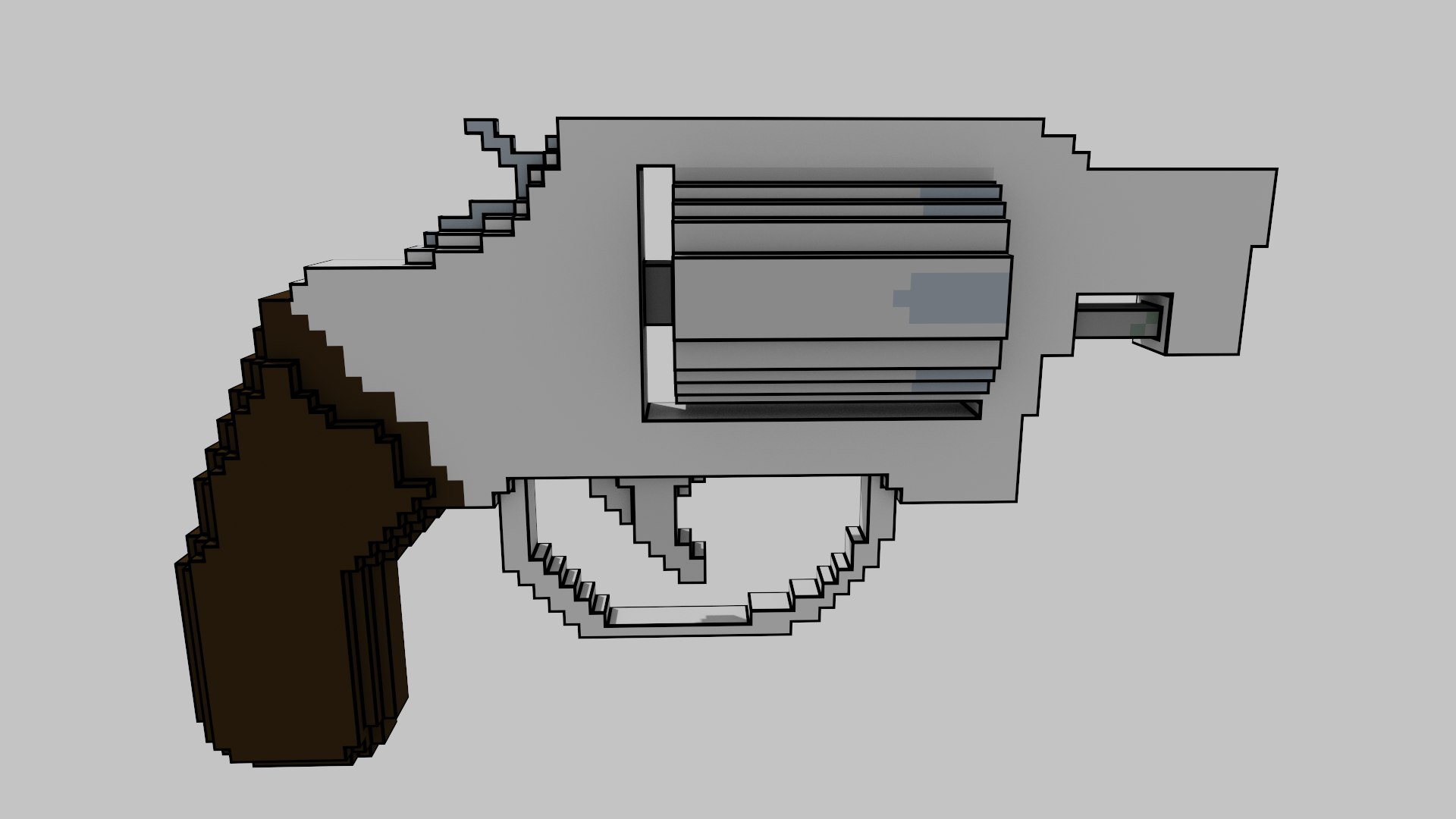 Voxel Snub-nosed 38 Revolver 3D Model - TurboSquid 2055606