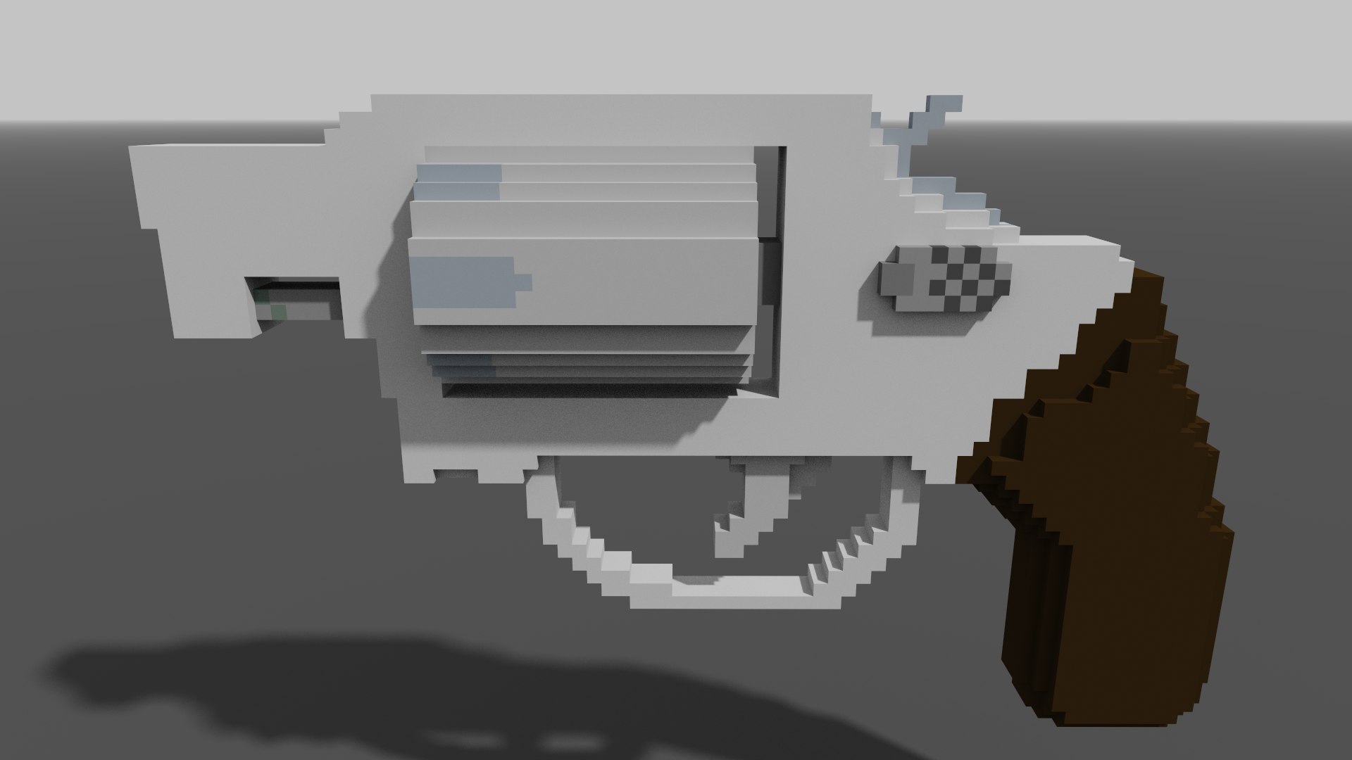 Voxel Snub-nosed 38 Revolver 3D Model - TurboSquid 2055606