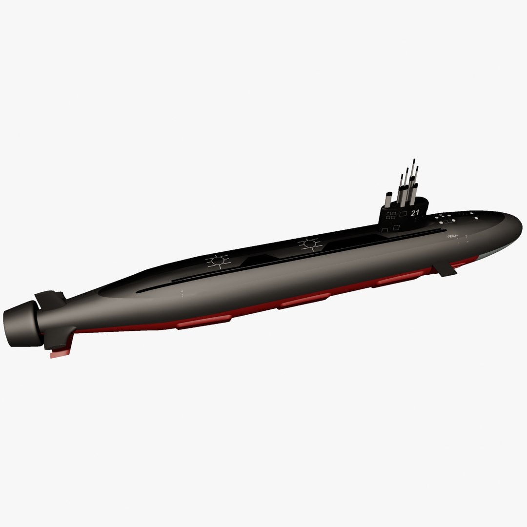 Uss Seawolf Navy Attack Submarine 3d Model