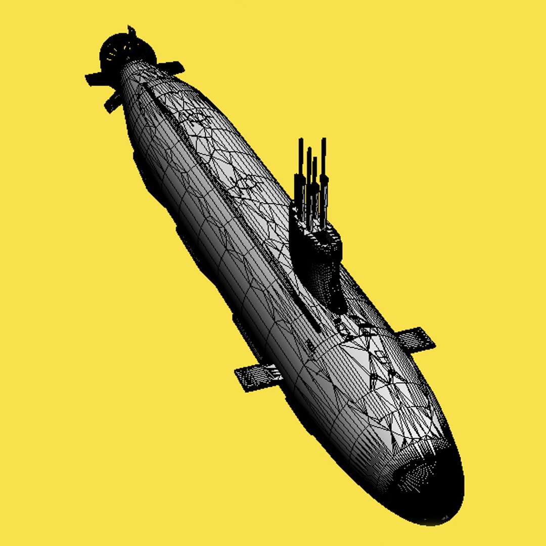 Uss Seawolf Navy Attack Submarine 3d Model