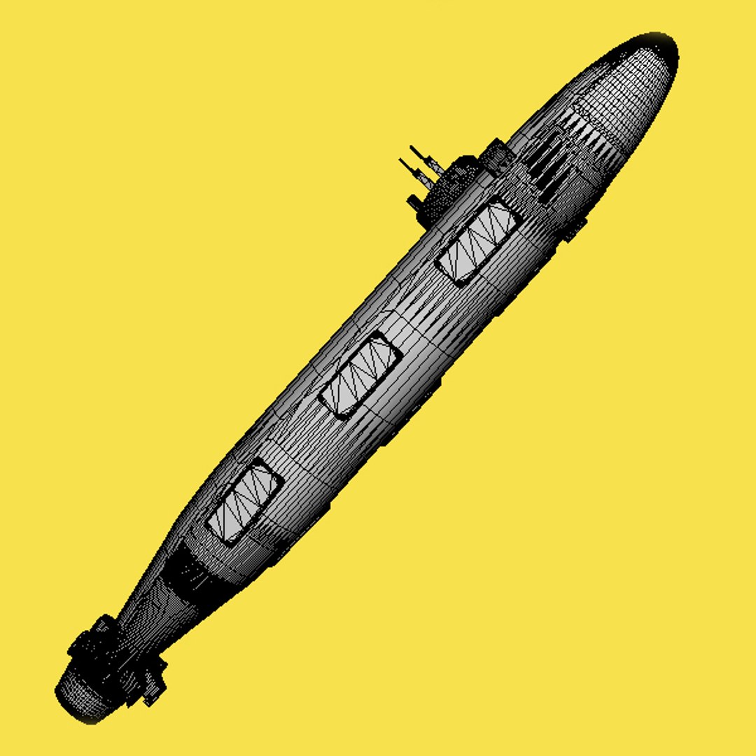 Uss Seawolf Navy Attack Submarine 3d Model