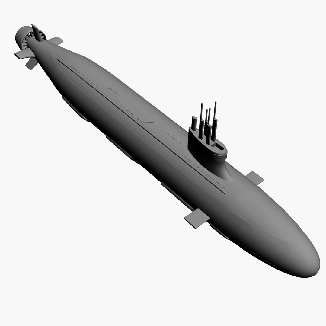 Uss Seawolf Navy Attack Submarine 3d Model