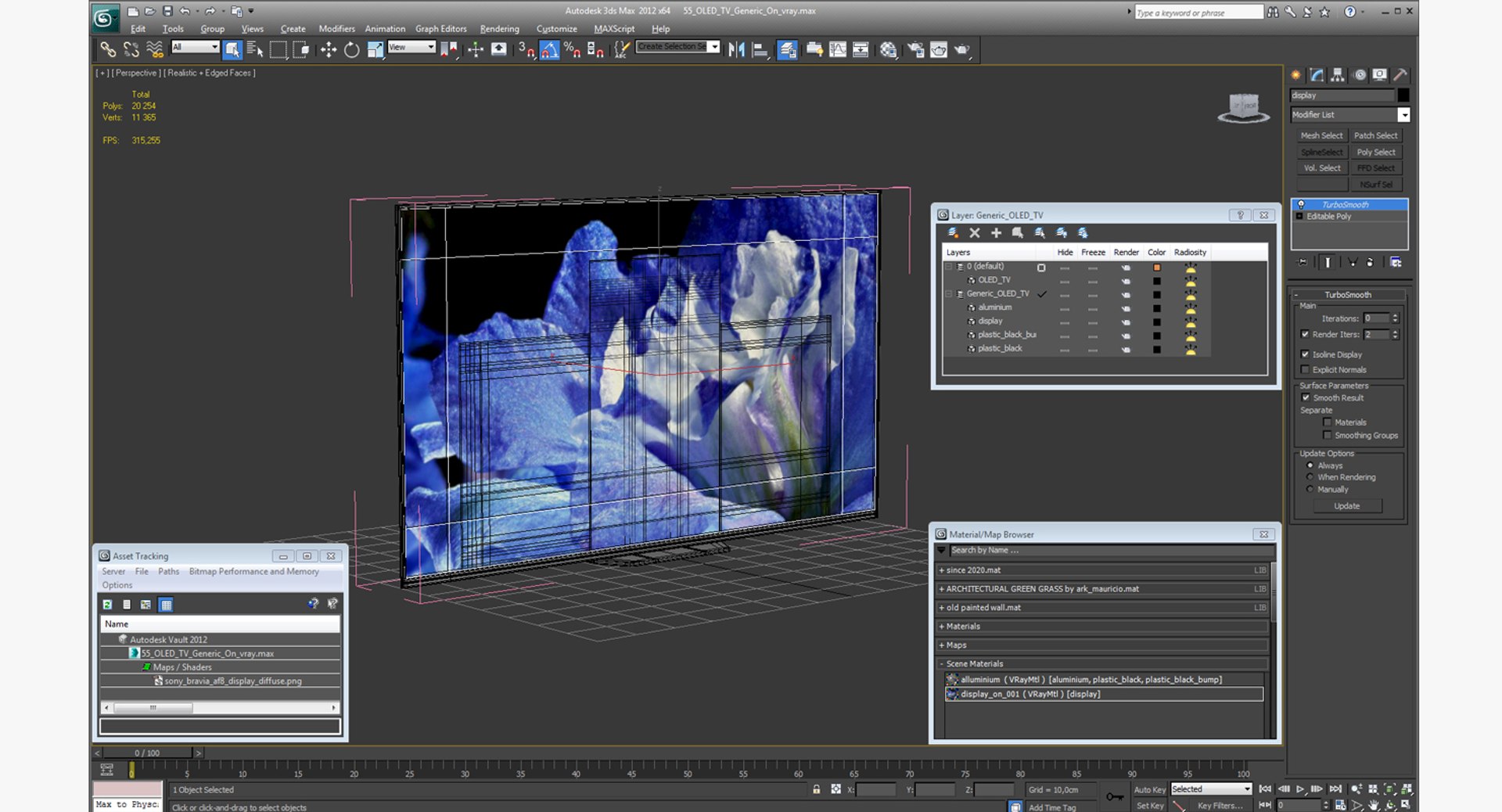 3D 55 Oled Tv Generic Model - TurboSquid 1311899