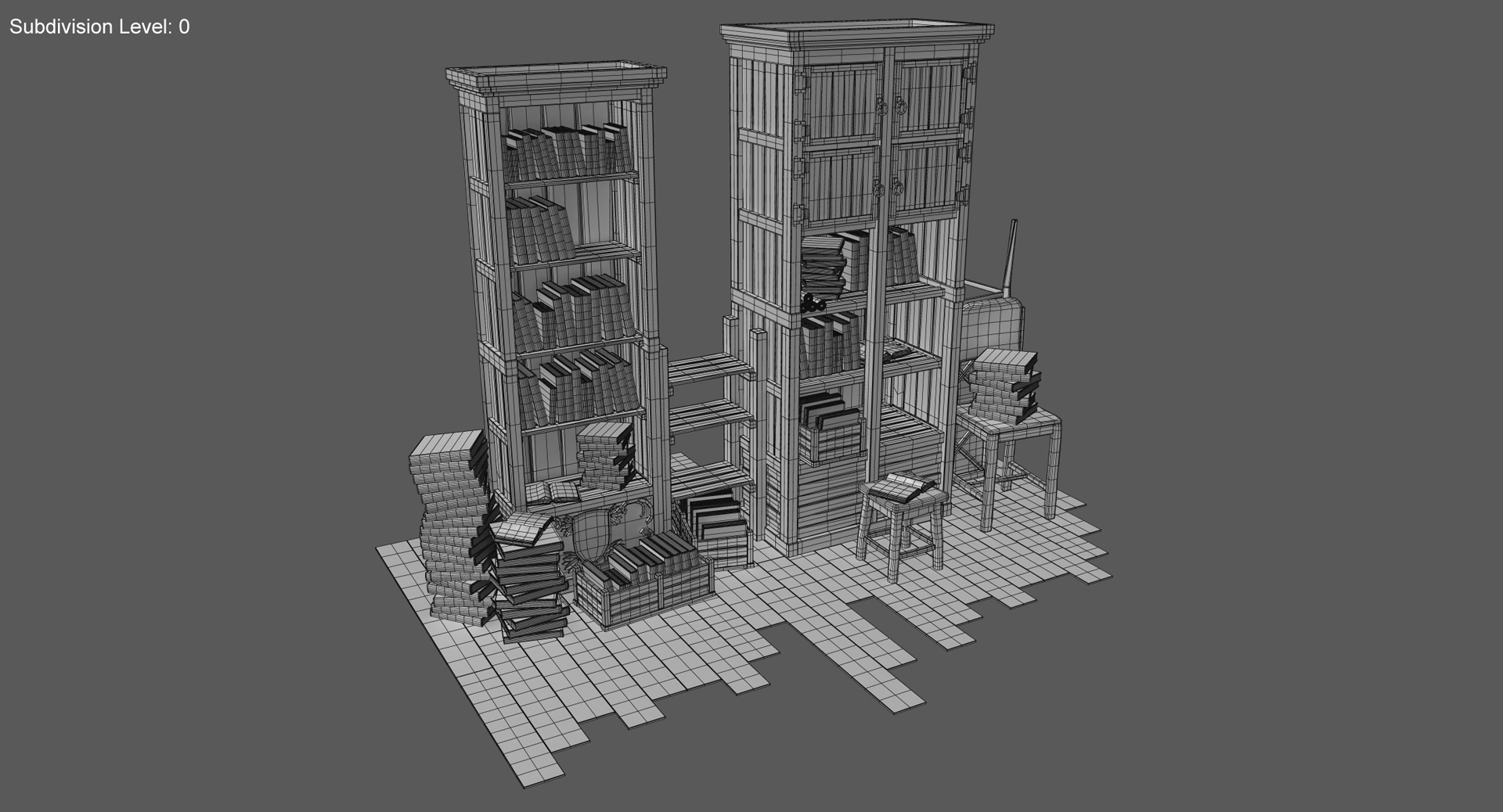 3d model book display