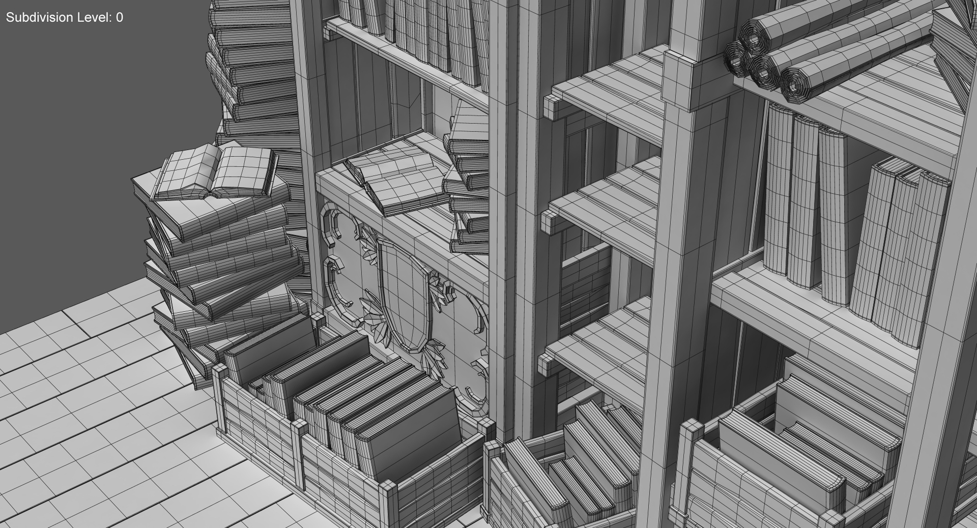 3d model book display