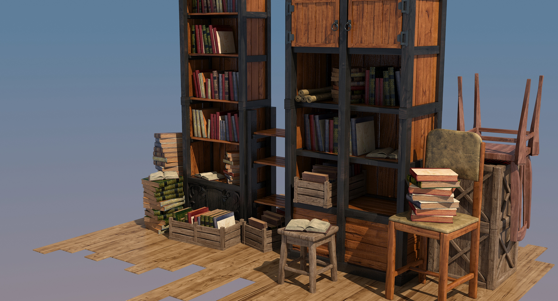 3d model book display