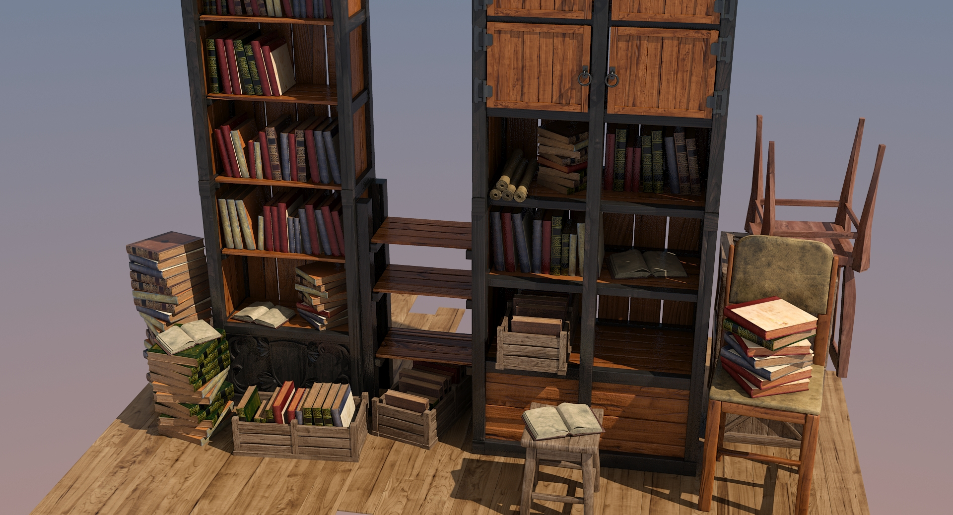 3d model book display