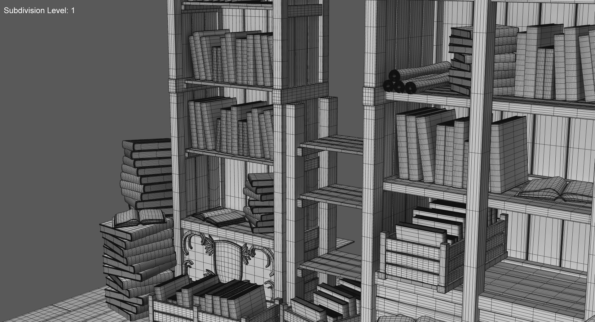 3d model book display