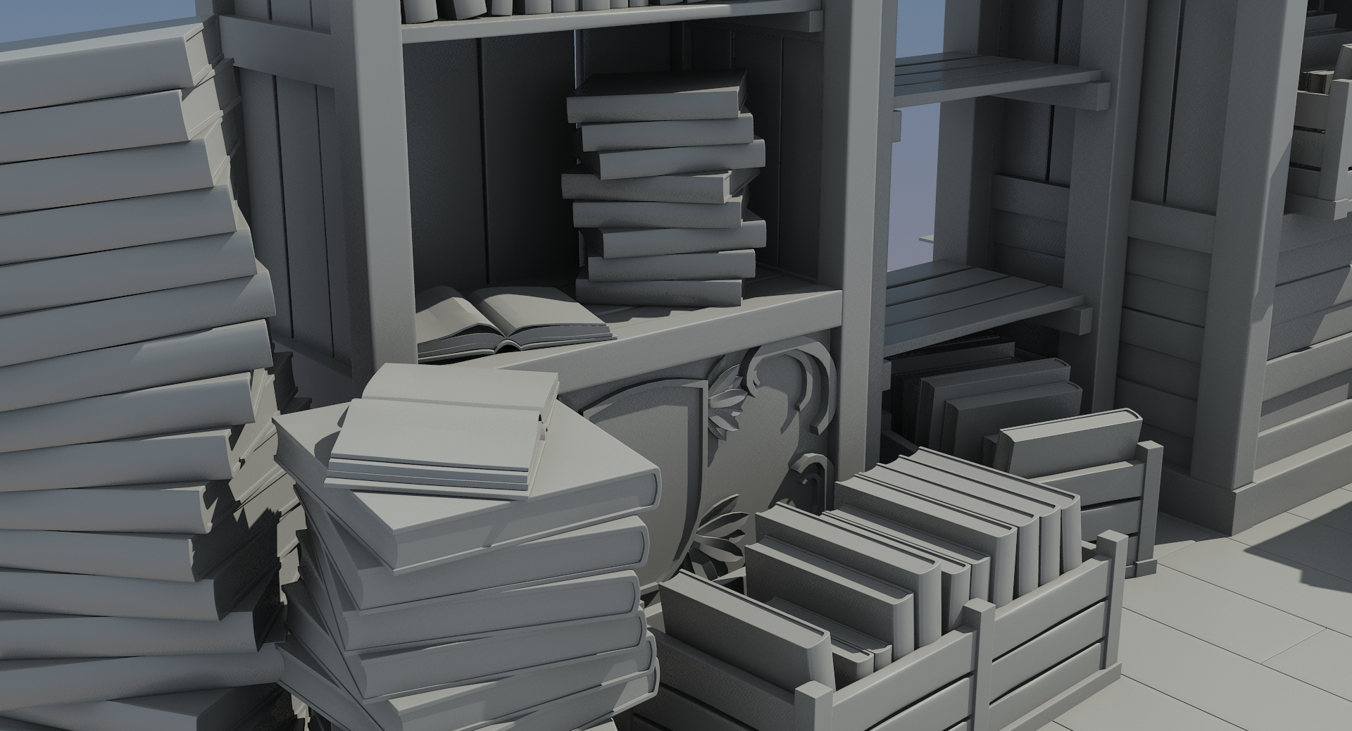 3d model book display