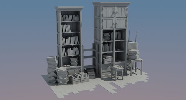 3d model book display