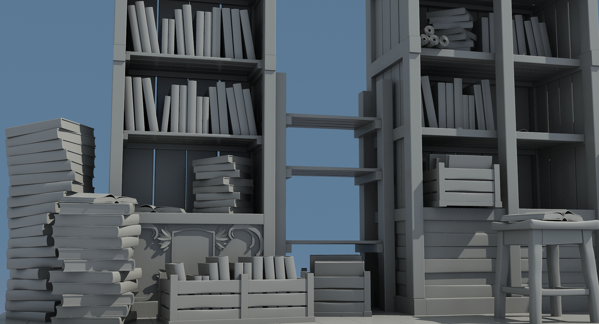 3d model book display