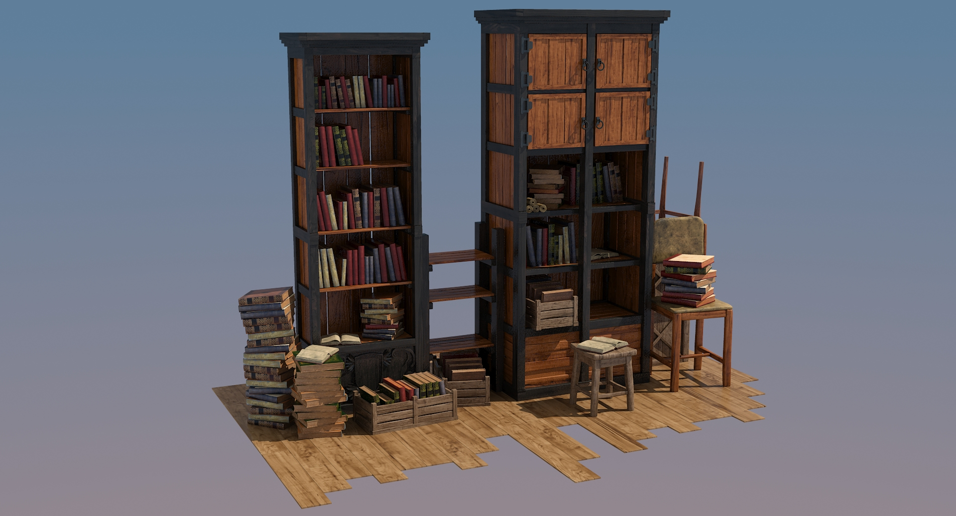 3d model book display