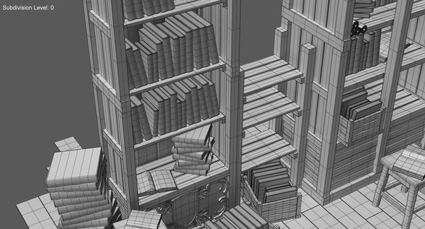 3d model book display