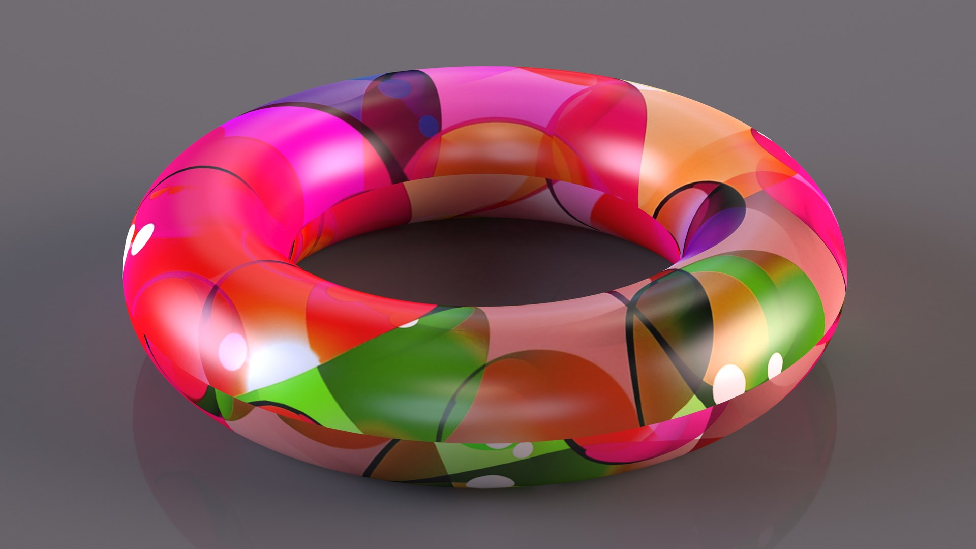 3D Color Inflatable Swimming Circle Model - TurboSquid 1968507