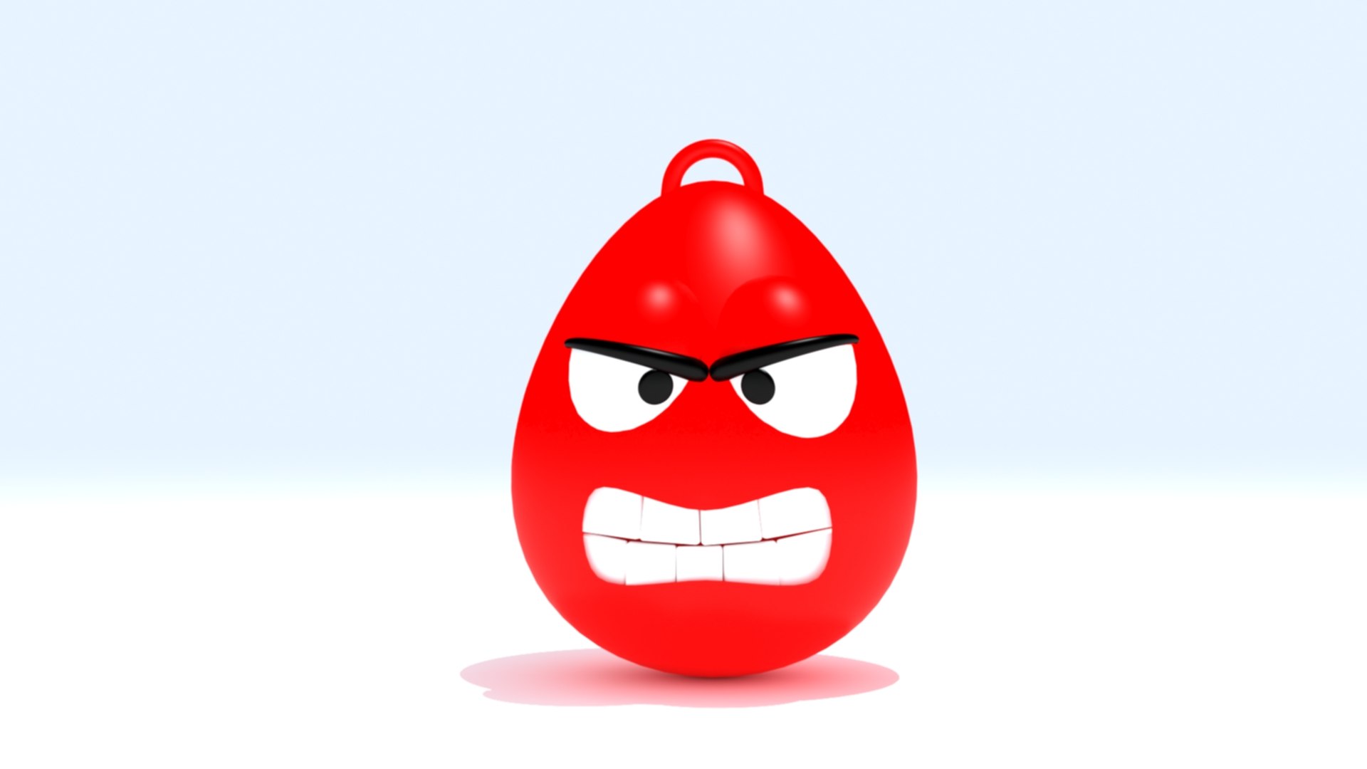Angry Emoji Keychain 3D Model - TurboSquid 1863090