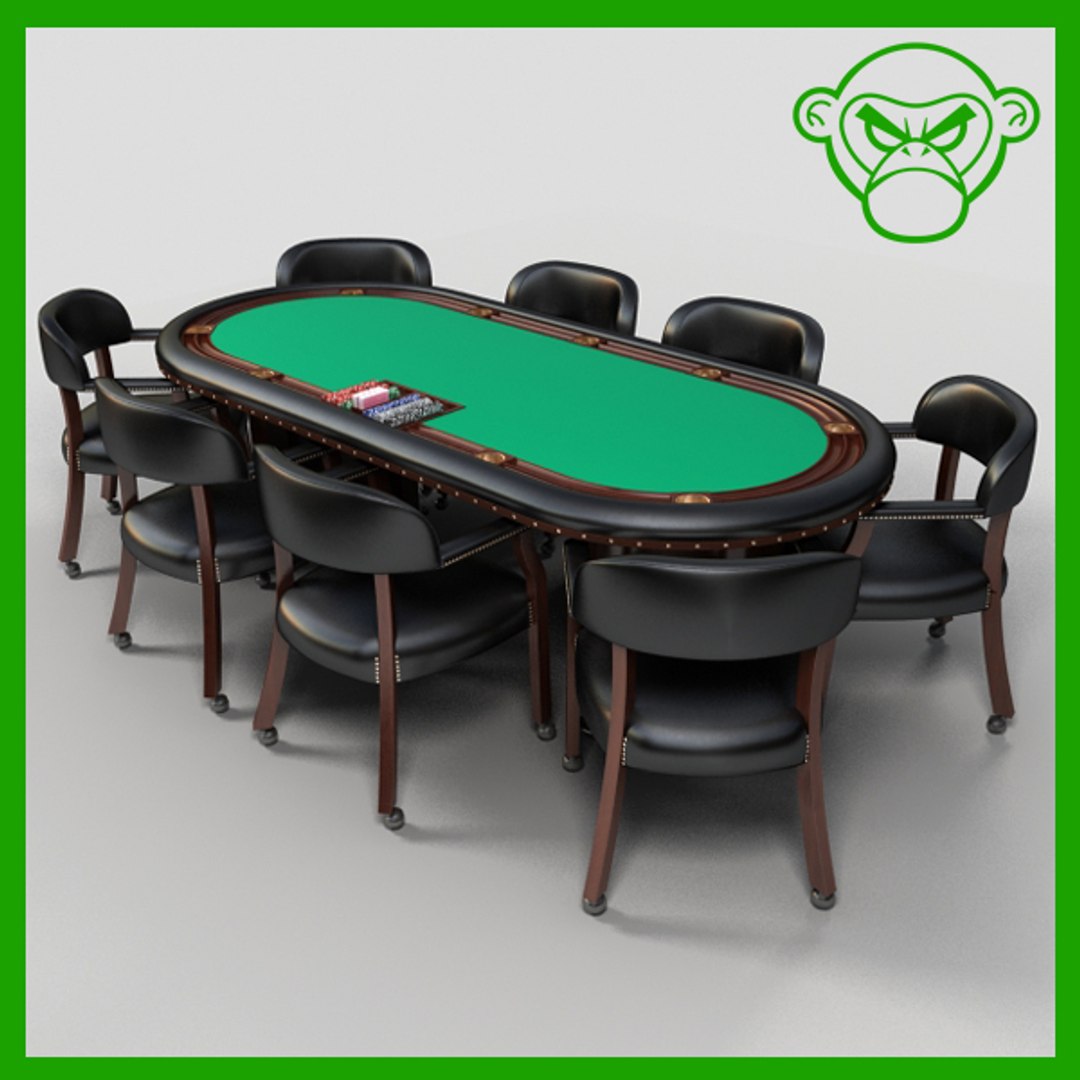 3d model of poker table
