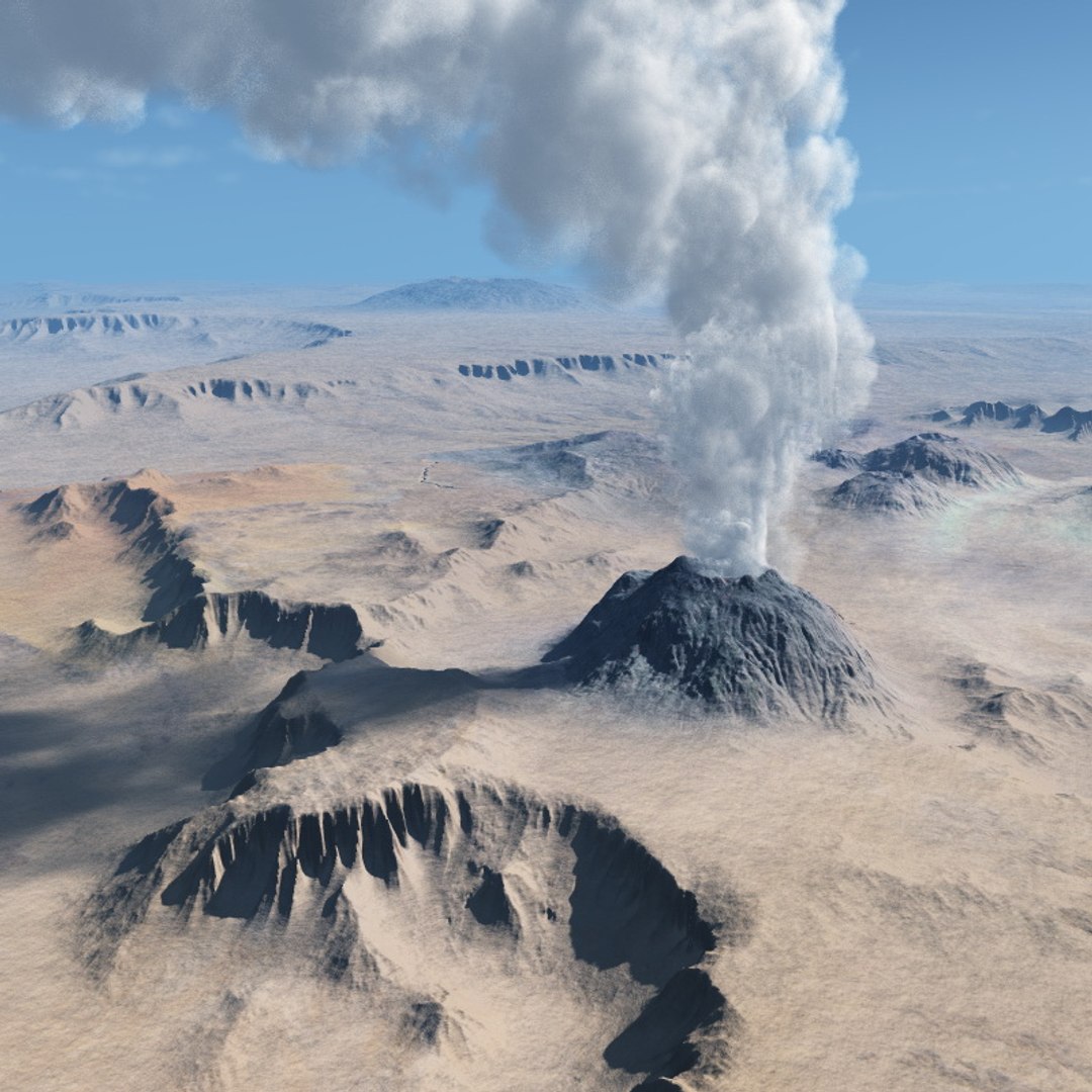 3d Volcanic Terrain Vue Model
