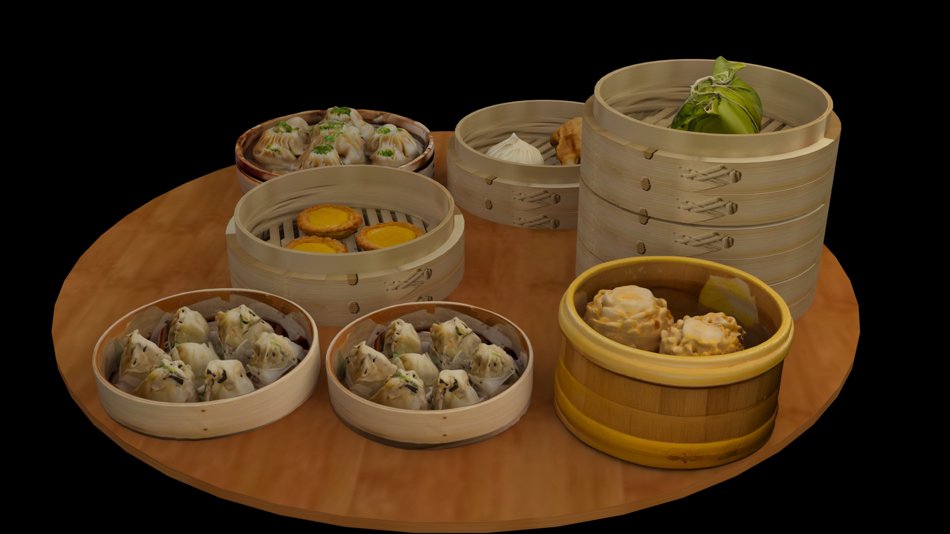 Chinese Dim Sum Bamboo Steamer 3D Model - TurboSquid 2275199