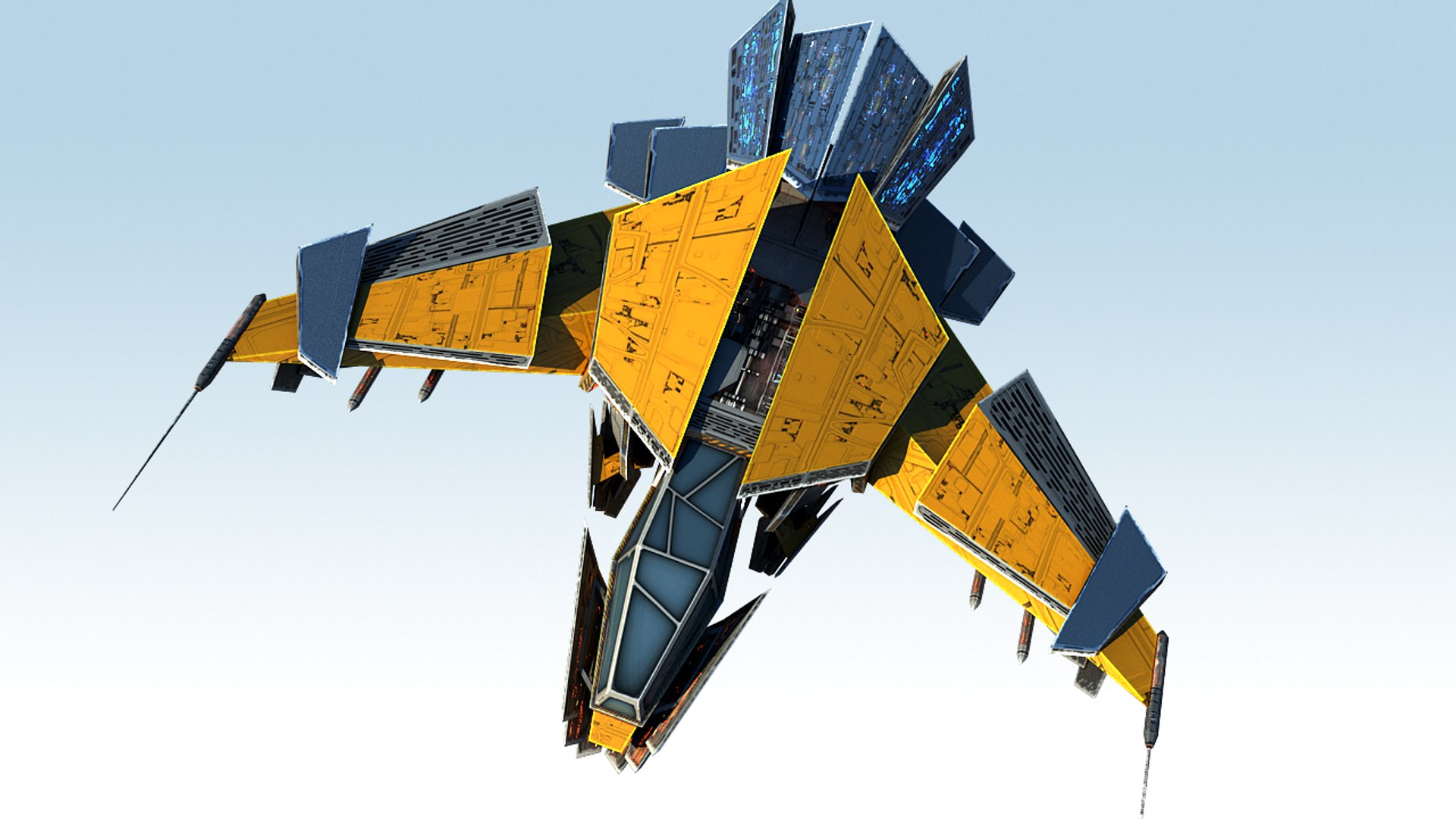 3d model space jet fighter