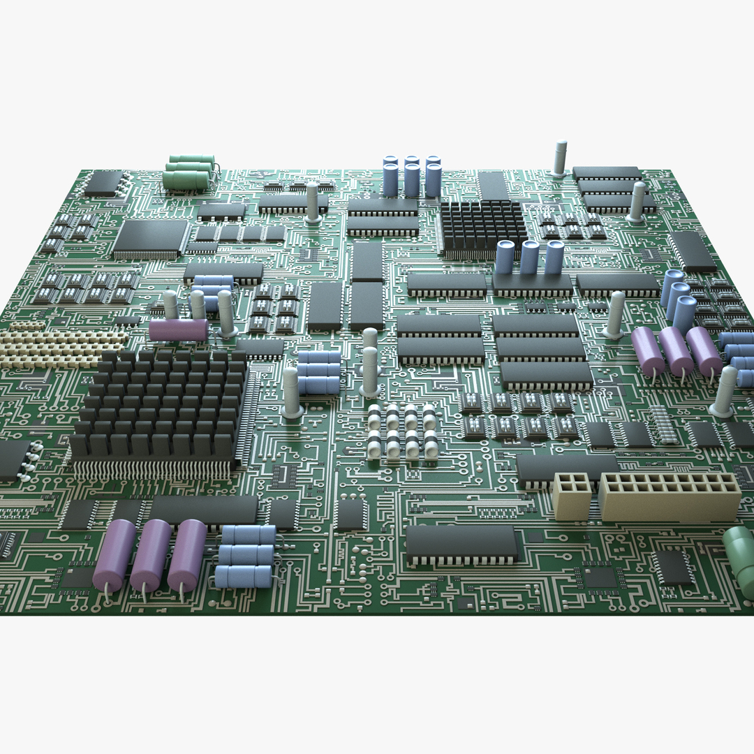 3ds max electronic circuit board seamless