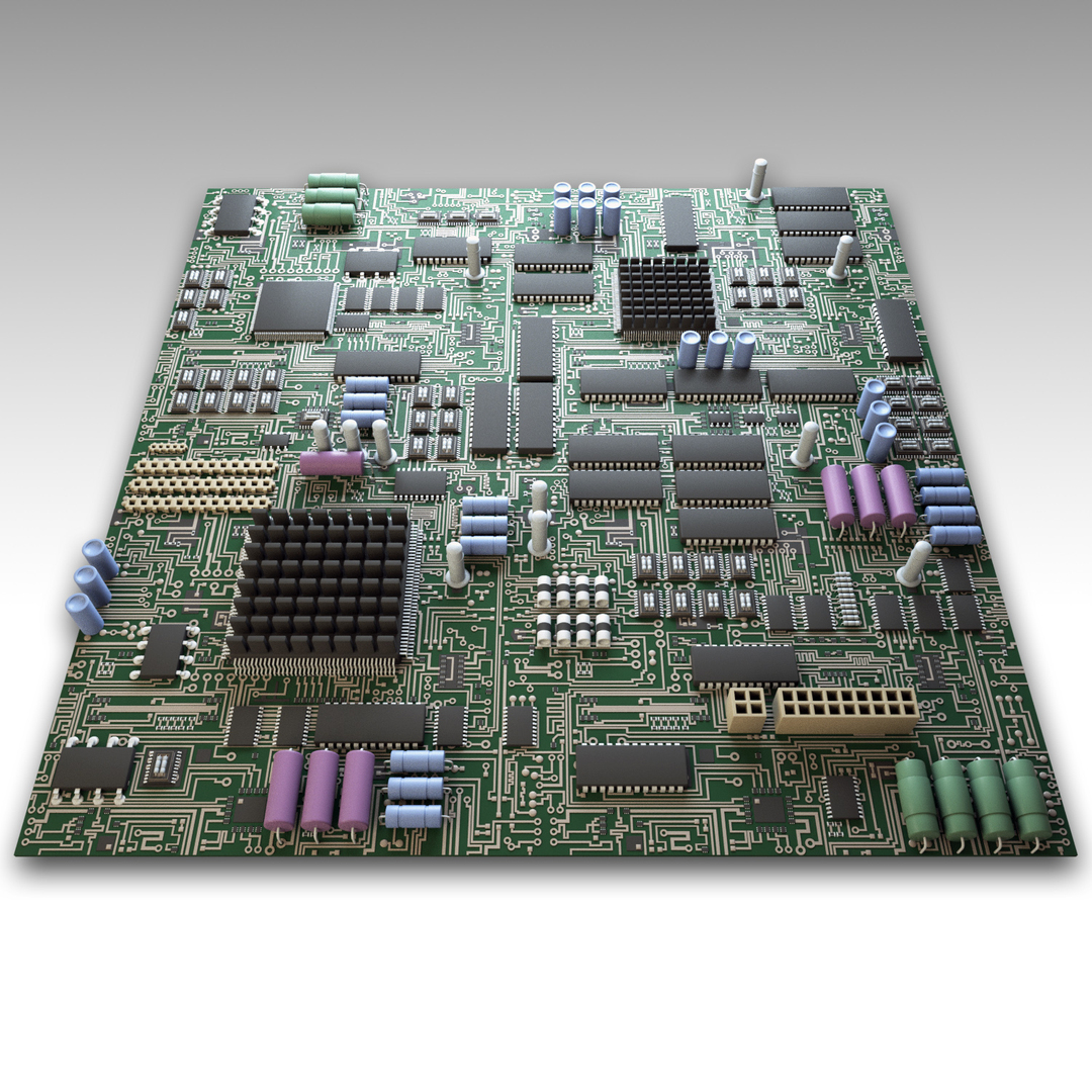 3ds max electronic circuit board seamless