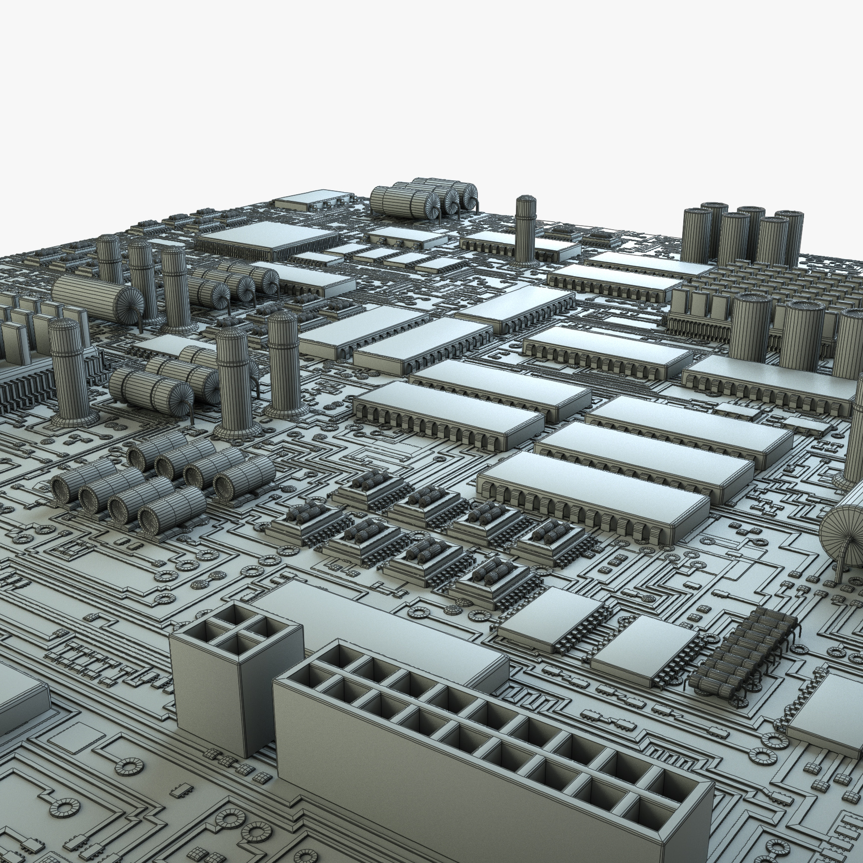 3ds max electronic circuit board seamless
