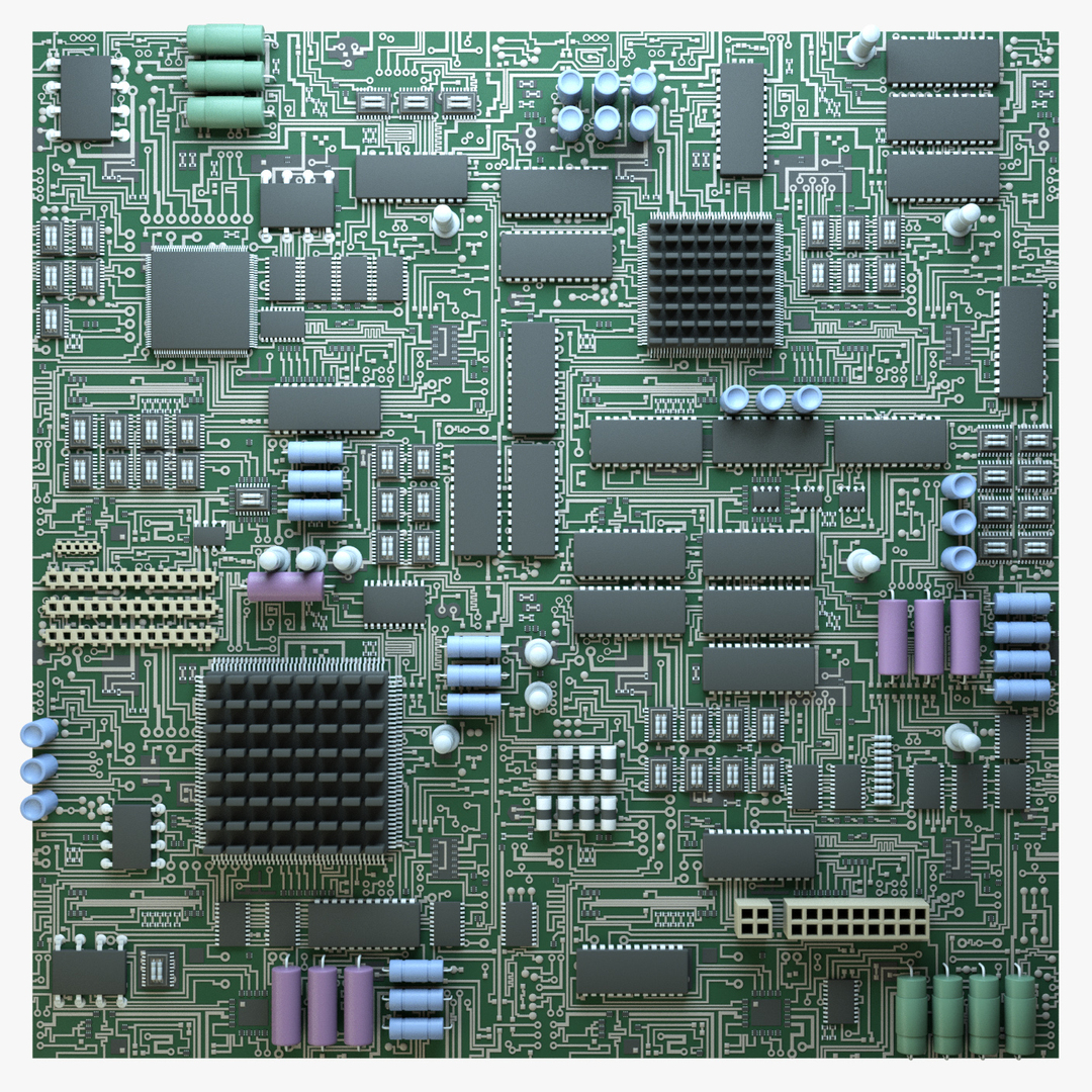 3ds max electronic circuit board seamless