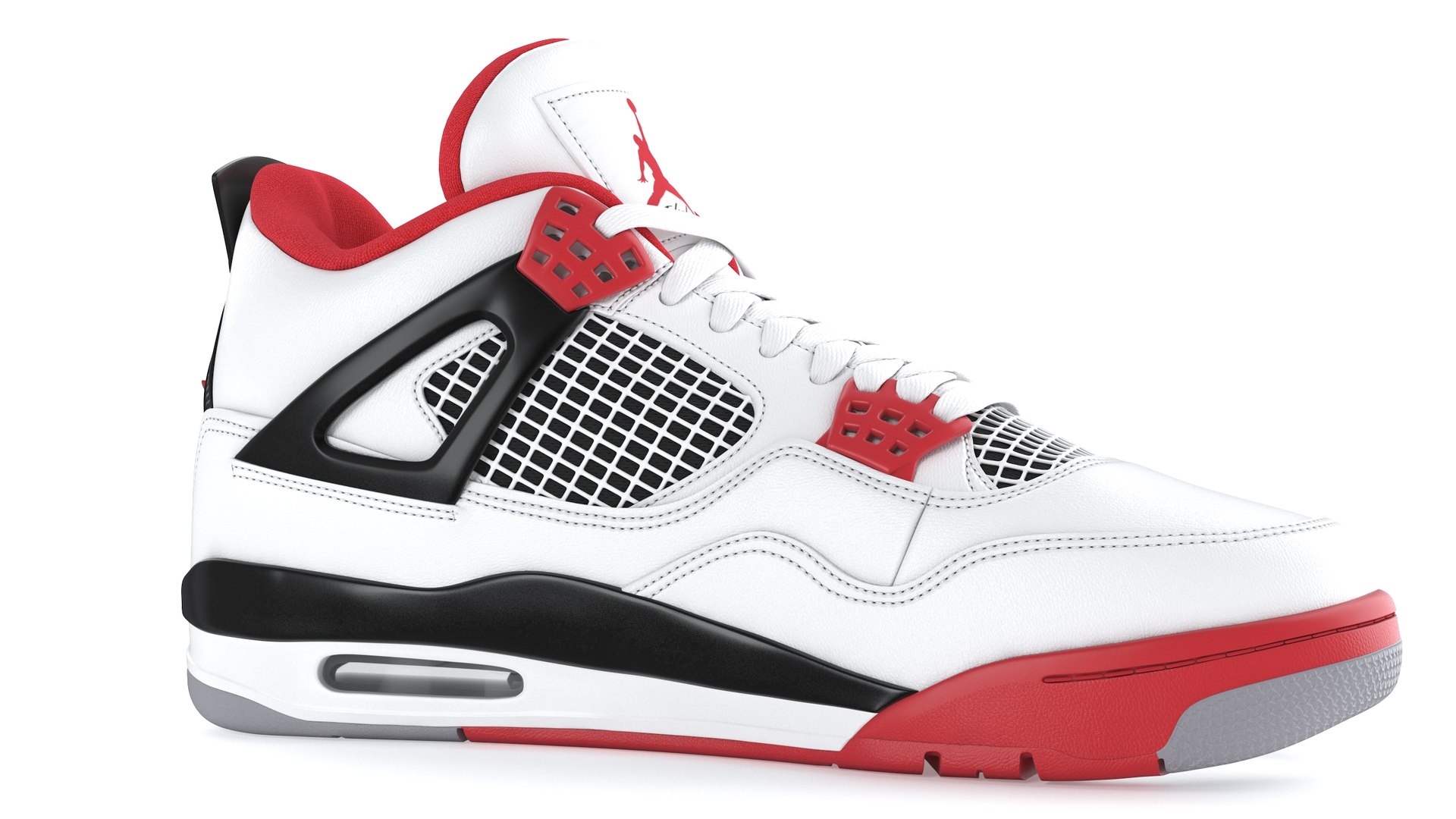 3D Jordan 4 Retro Fire Red PBR - TurboSquid 2008118