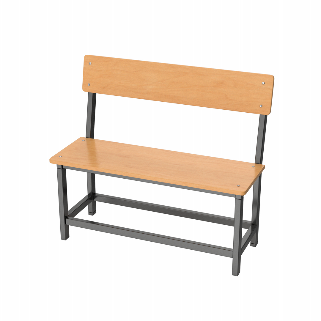 3D model Wooden School Bench - TurboSquid 1861627