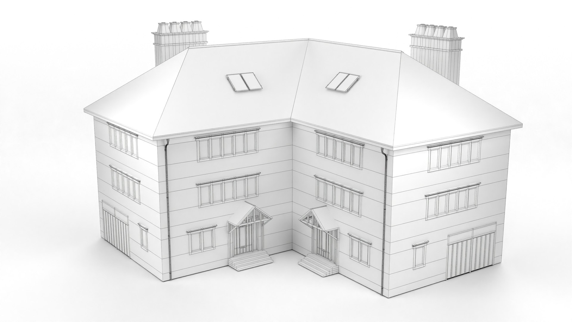 British House Design Collection - 6 Pieces 3D - TurboSquid 2268917