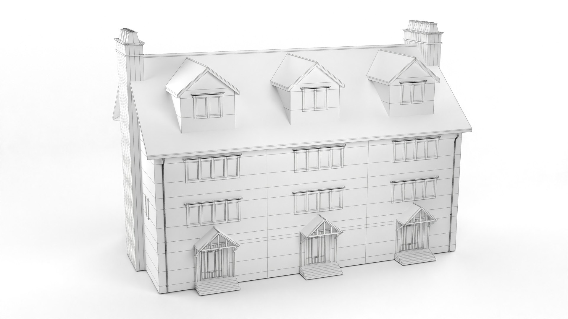 British House Design Collection - 6 Pieces 3D - TurboSquid 2268917