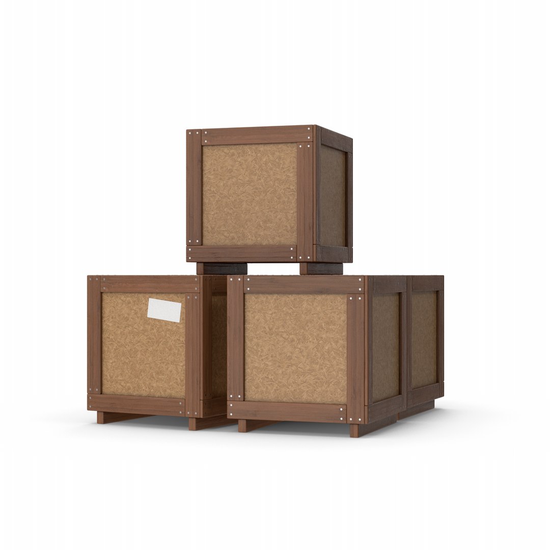 3D Model Wooden Crate Boxes - TurboSquid 1994939