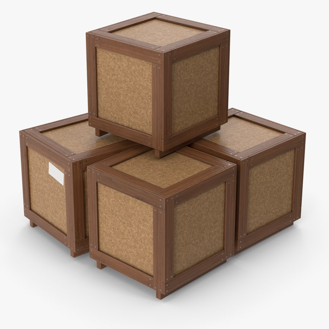 modelo 3d Wooden Crate Boxes - TurboSquid 1994939