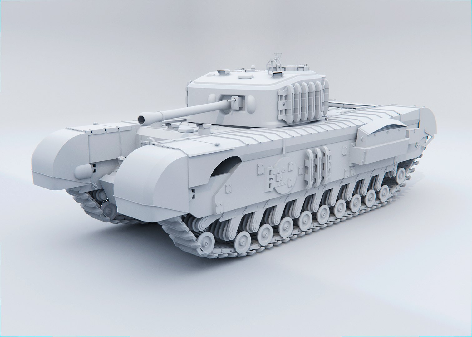 3D Churchill Mk VII A22F - WW2 British Heavy Tank - TurboSquid 1848013