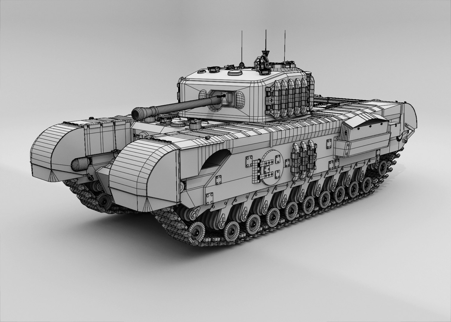 3D Churchill Mk VII A22F - WW2 British Heavy Tank - TurboSquid 1848013