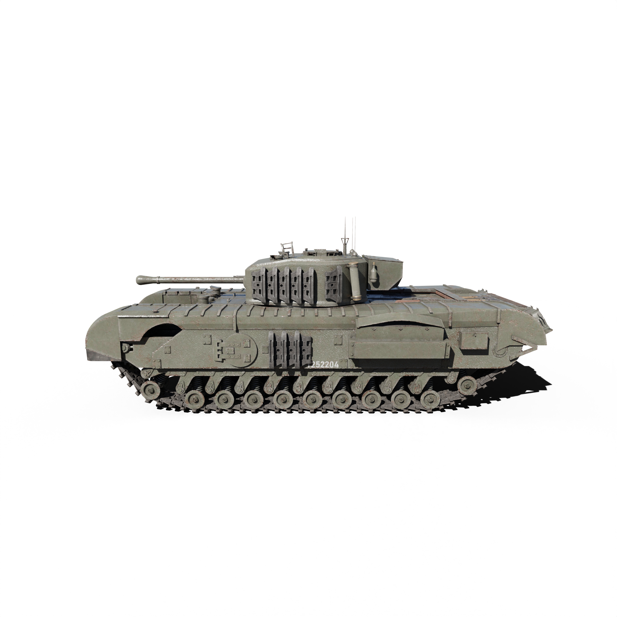 3D Churchill Mk VII A22F - WW2 British Heavy Tank - TurboSquid 1848013