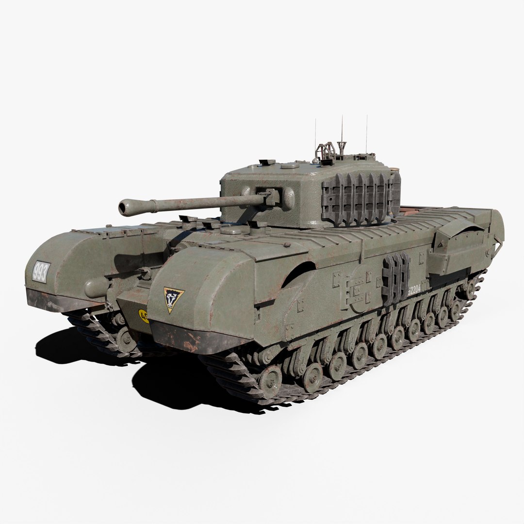 3D Churchill Mk VII A22F - WW2 British Heavy Tank - TurboSquid 1848013