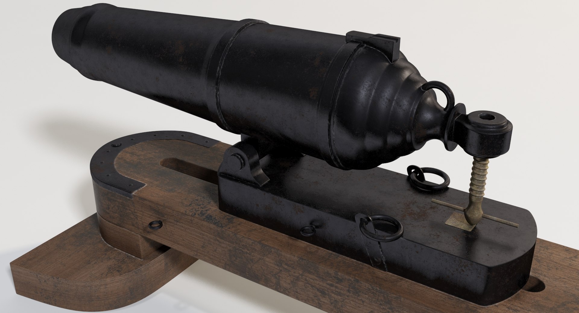 Naval Cannon Carronade Model - TurboSquid 1156889