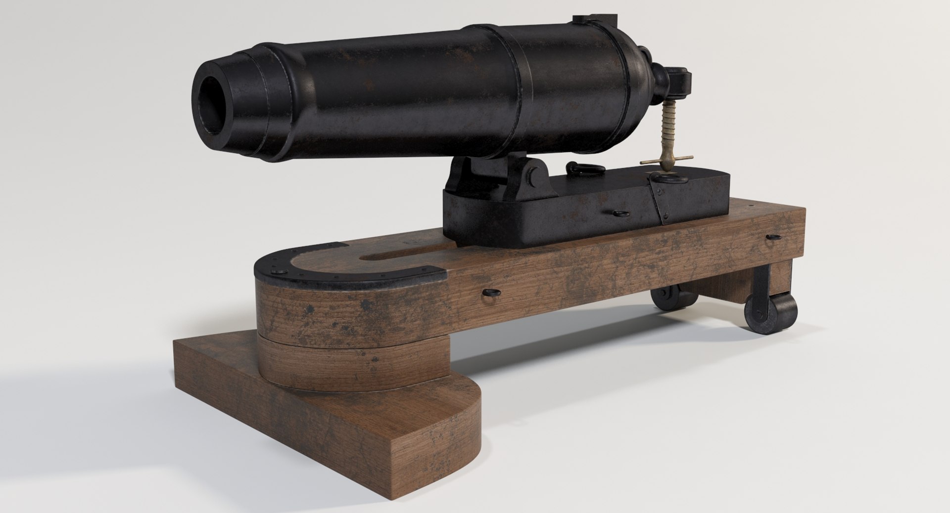 Naval Cannon Carronade Model - TurboSquid 1156889