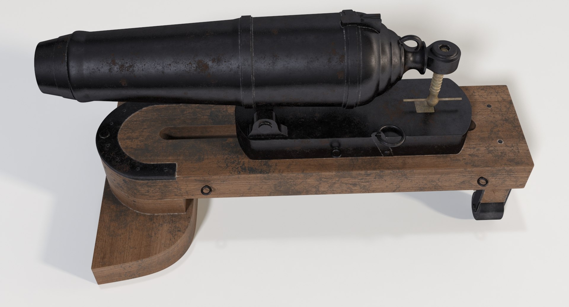 Naval Cannon Carronade Model - TurboSquid 1156889