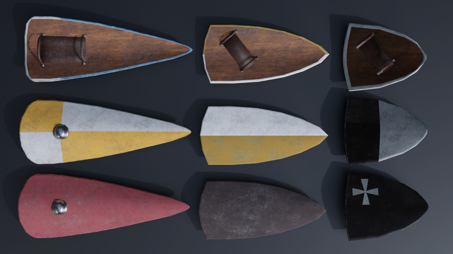 3D Model Medieval Shields - TurboSquid 2086092